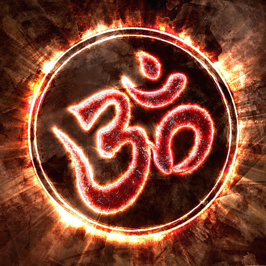 Fire Om Digital Art by Mitchell Lindquist - Fine Art America