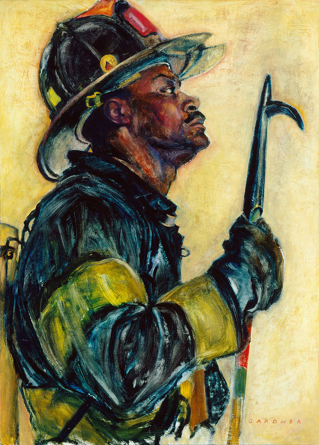 Firefighter Wright - Roots Painting by Jesse Gardner - Fine Art America
