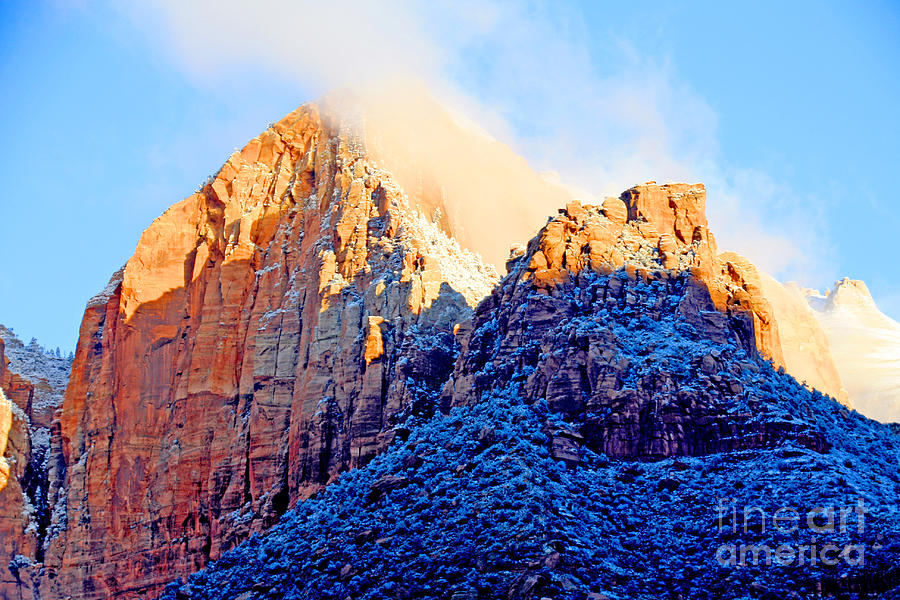 First Light in Zion Photograph by John Langdon - Fine Art America