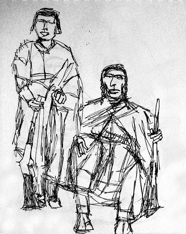 First Nations 2 Drawing by Allen Forrest