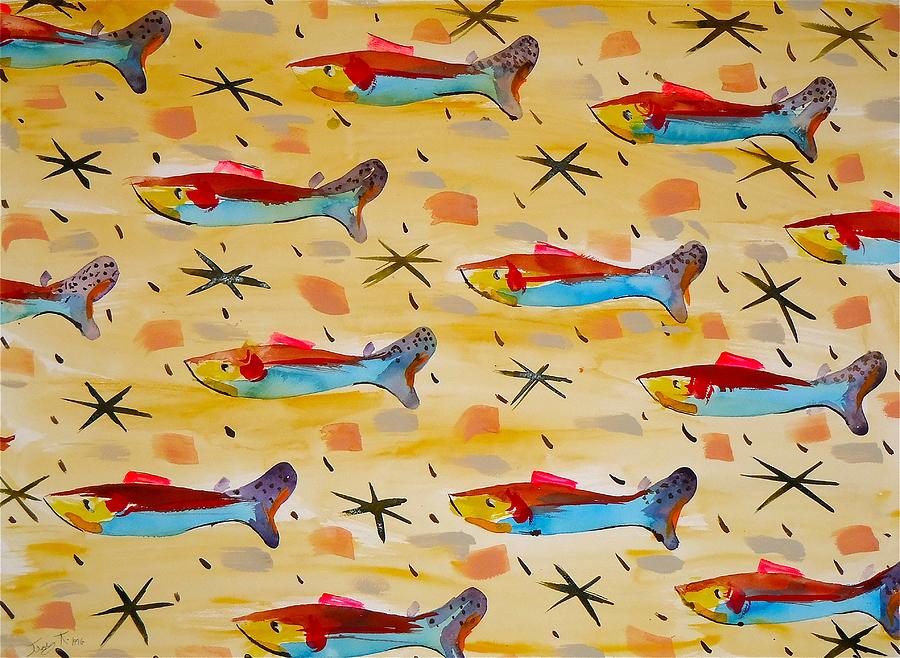 Fish Pattern Painting by Troy Thomas - Fine Art America