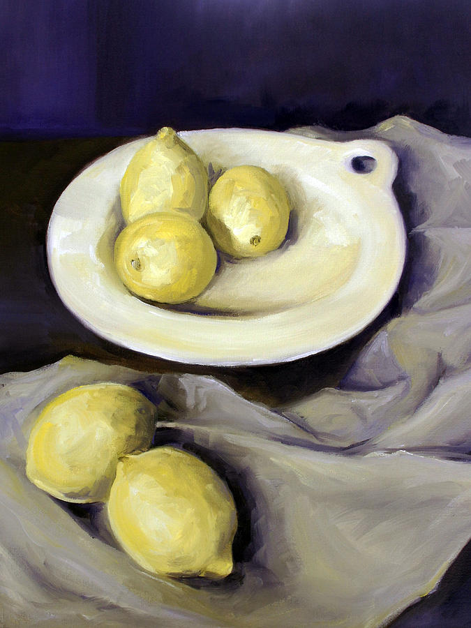 Five Lemons Painting by Mark Hufford | Pixels