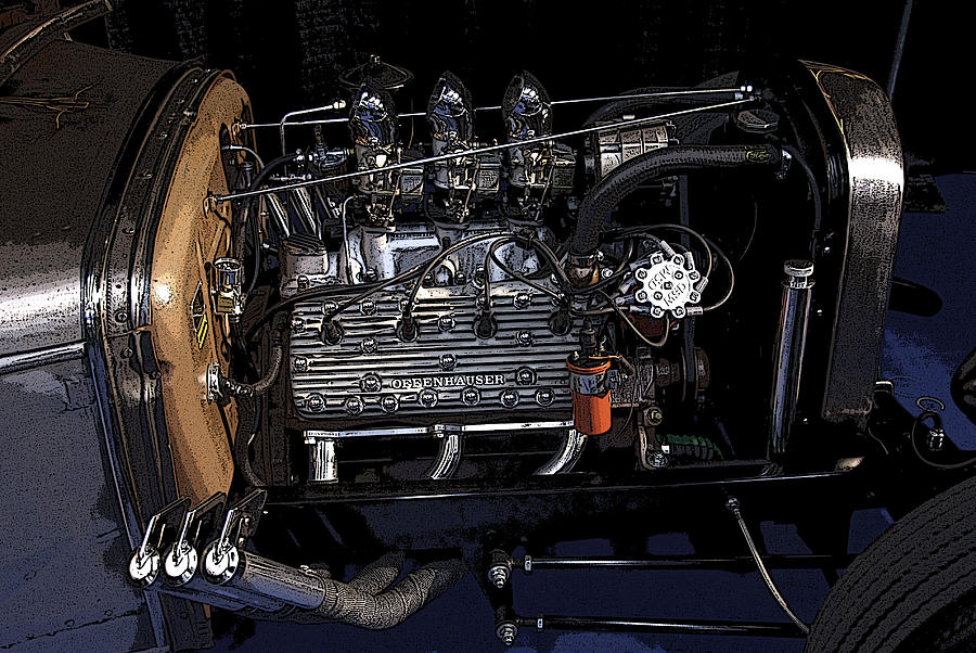 Flathead Engine in Rod Digital Art by Scott M Powell - Fine Art America
