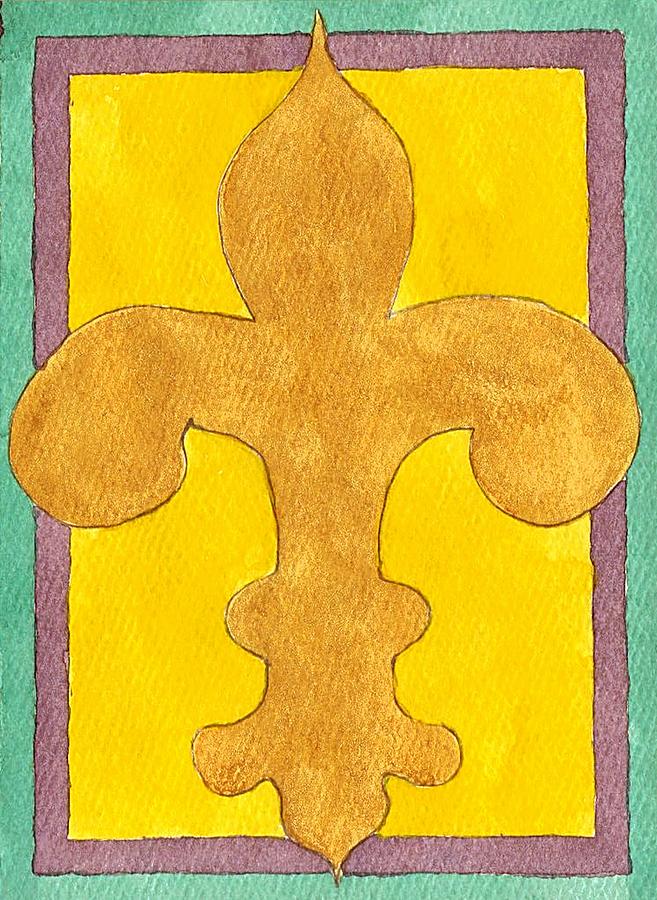 Fleur De Lis New Orleans Mardi Gras Painting by Olde Time Mercantile