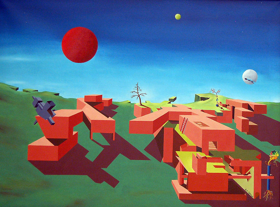 Floating Planets Painting by Eric Trybus - Fine Art America