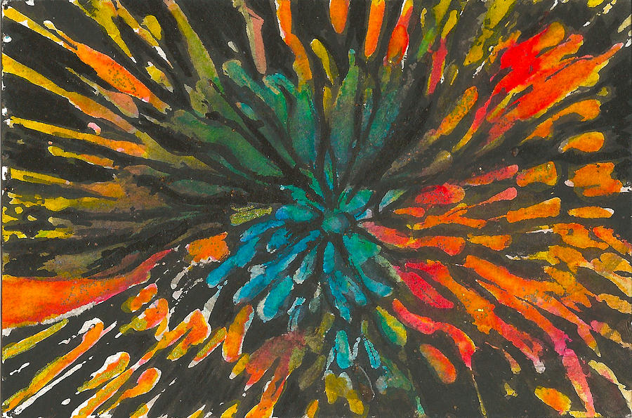 Flower Burst Painting by Ramona Wright - Fine Art America