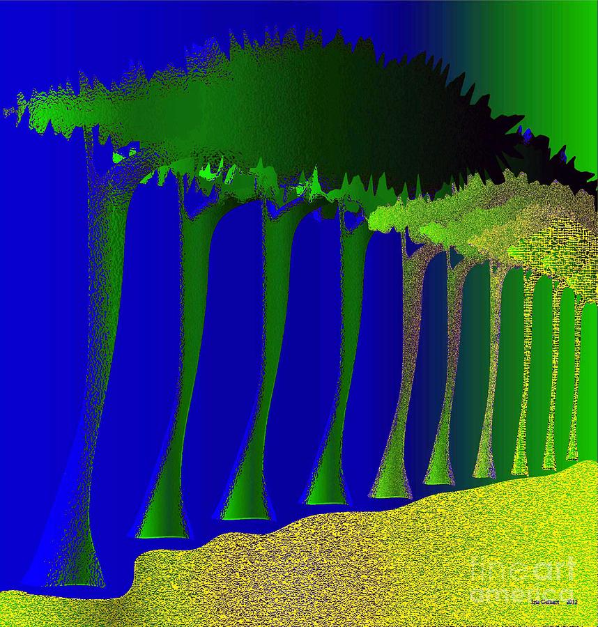 Forest Columns Digital Art by Iris Gelbart - Fine Art America