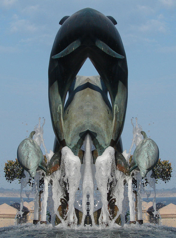 Fountain Reflection Photograph by Bobby Miranda - Fine Art America