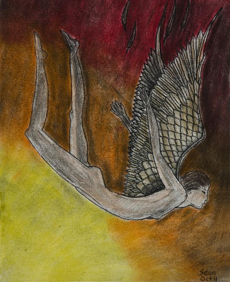 Free Fall Drawing by Sean Mitchell - Fine Art America