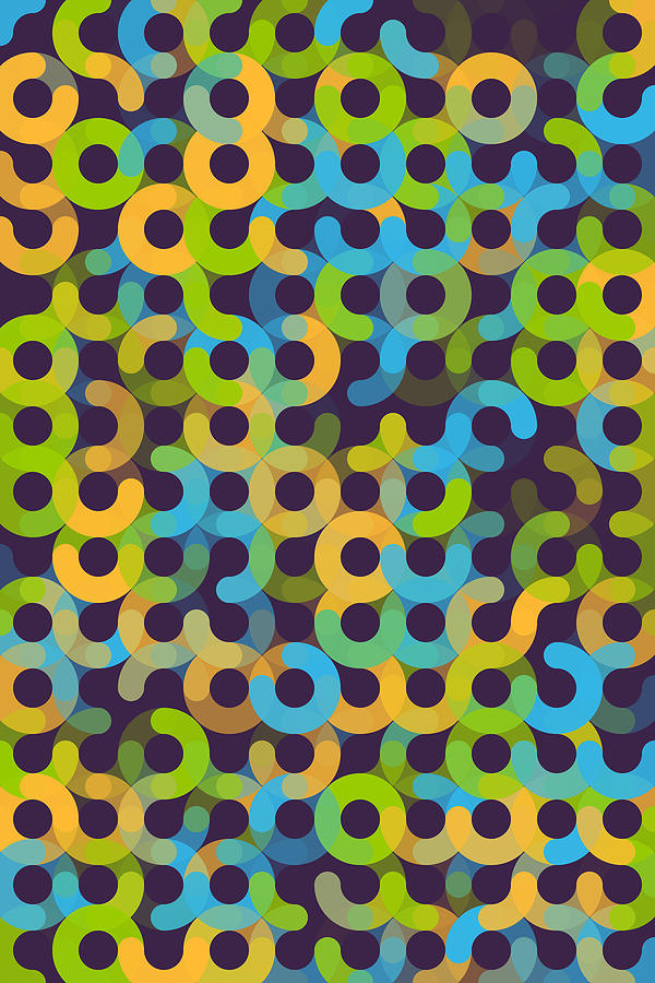 Fresh Geometric Circle Vertical Pattern Digital Art by Frank Ramspott ...
