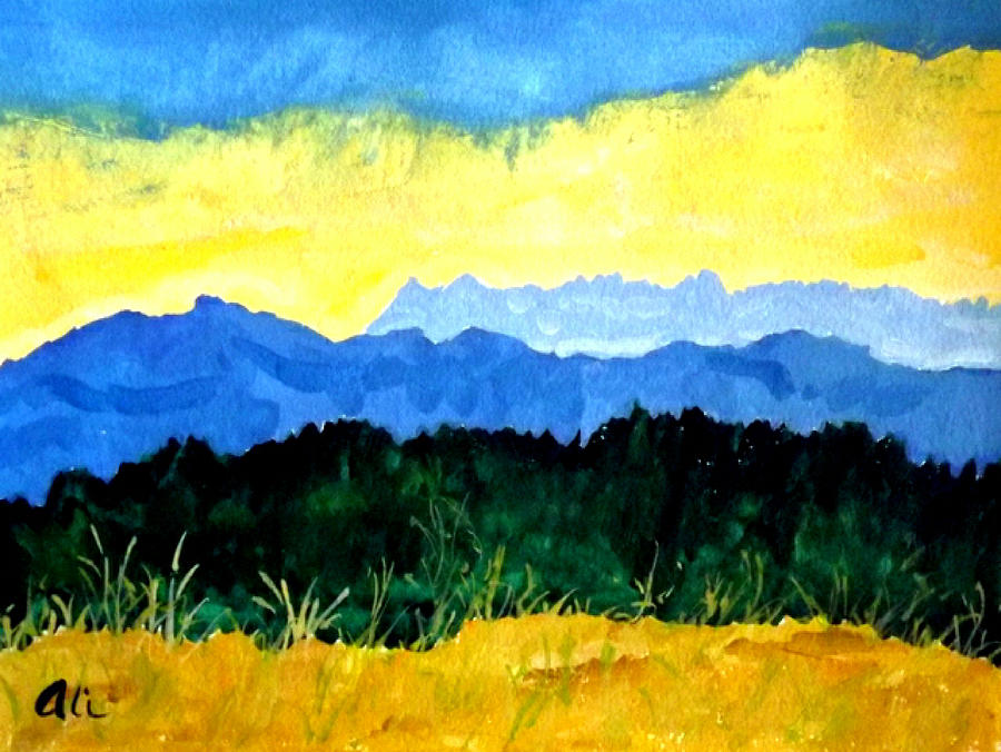 Front Range View Painting by Ali Maxfield - Pixels