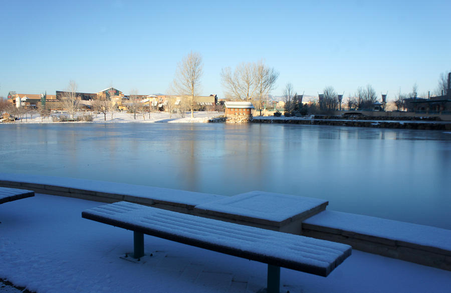 Frozen Bench Photograph by Thomas Nguyen - Fine Art America