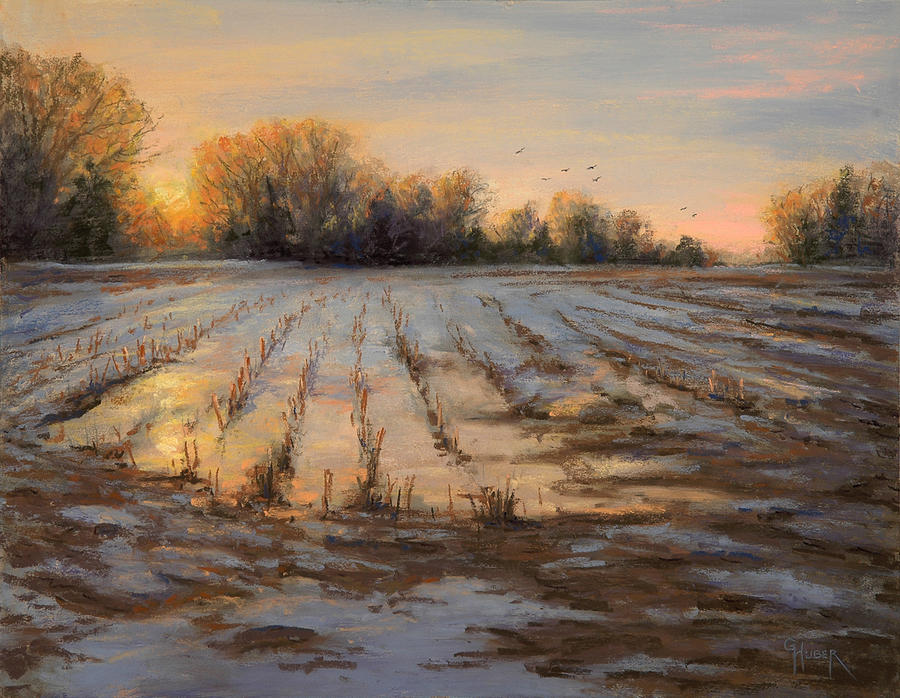 Frozen Fields Painting by Gary Huber - Pixels