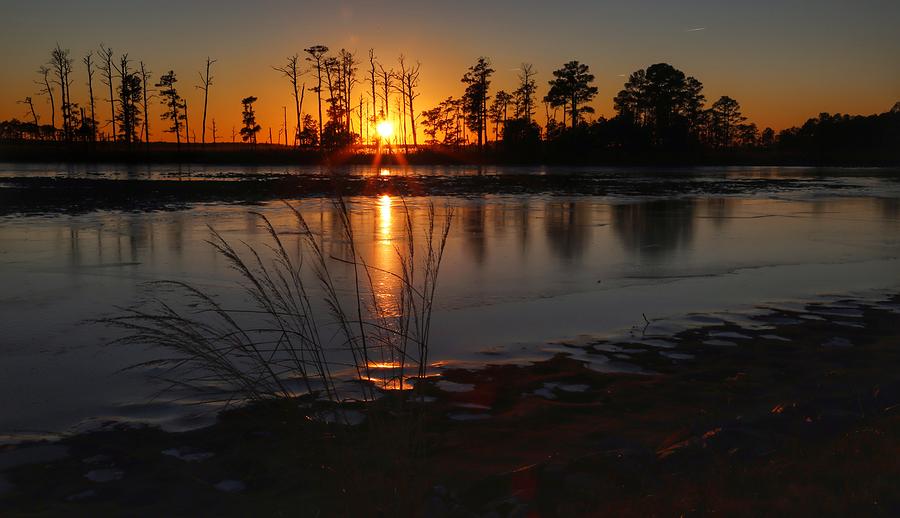Frozen Sunset Photograph by DK Hawk - Fine Art America