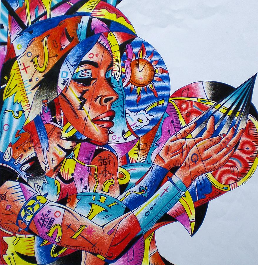 Future Sunrise Drawing by Leon Keay - Fine Art America