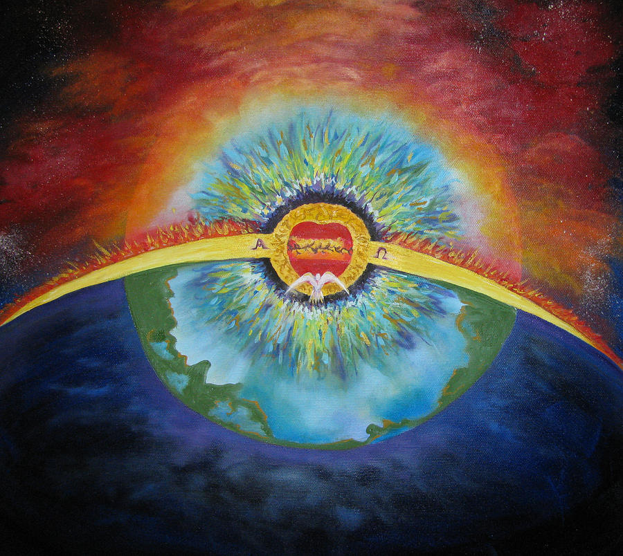 Genesis 1... the first day... Painting by Collette Bortolin - Fine Art ...