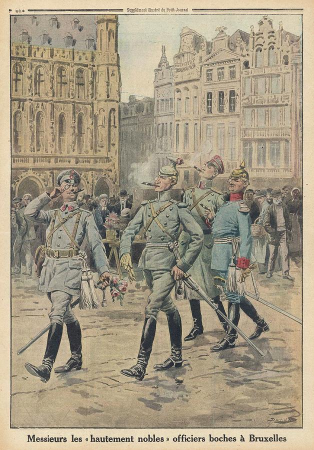 German Officers Enjoying Their Drawing by Mary Evans Picture Library ...