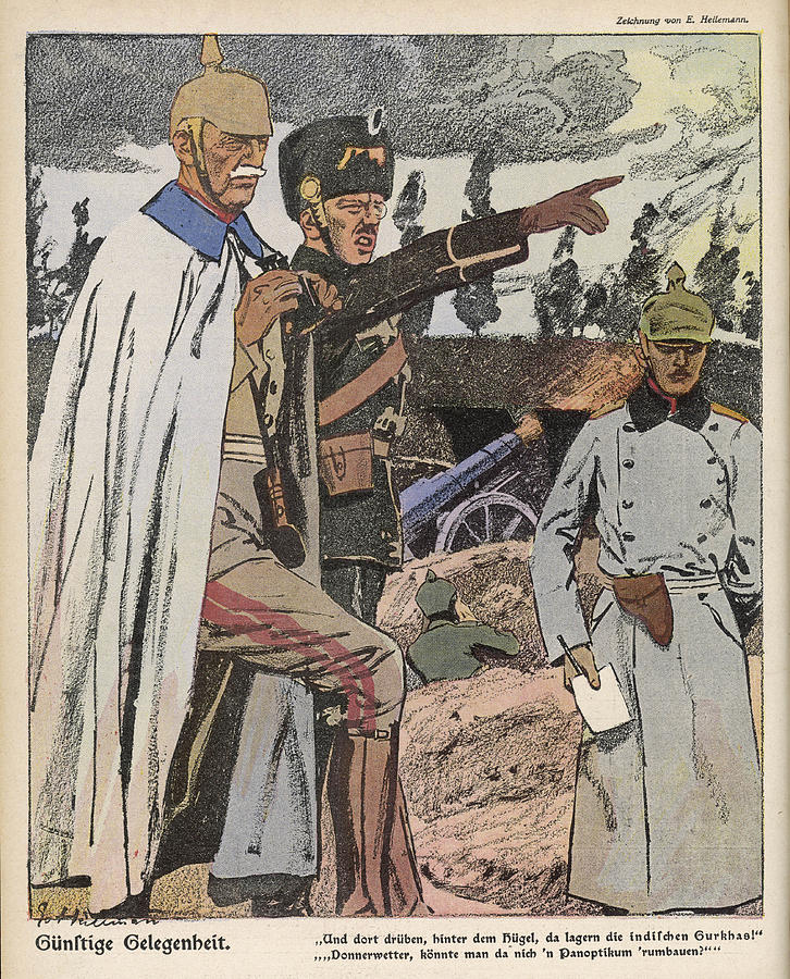 German Officers In The Trenches Survey Drawing by Mary Evans Picture ...