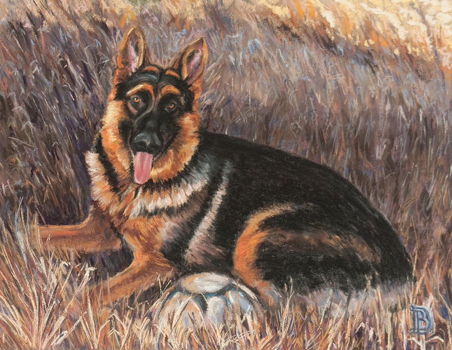 German Shepherd Painting by Bobbie Deuell - Pixels