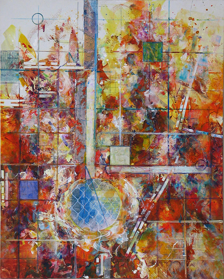 Getting There Orange Painting by Carol Surface - Pixels