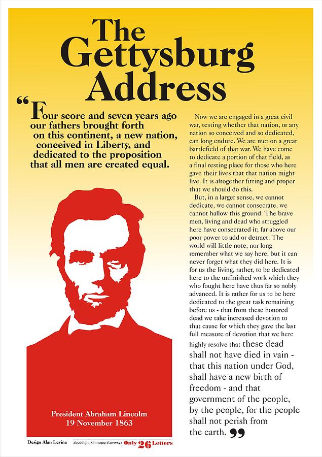 Gettysburg Address Digital Art by Alan Levine | Fine Art America