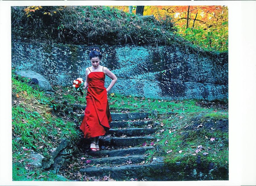 Girl in Red Painting by Joseph Miheli - Fine Art America