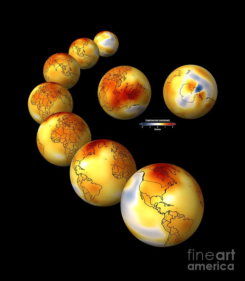 Global Temperature Changes, Artwork Photograph by Carlos Clarivan - Pixels