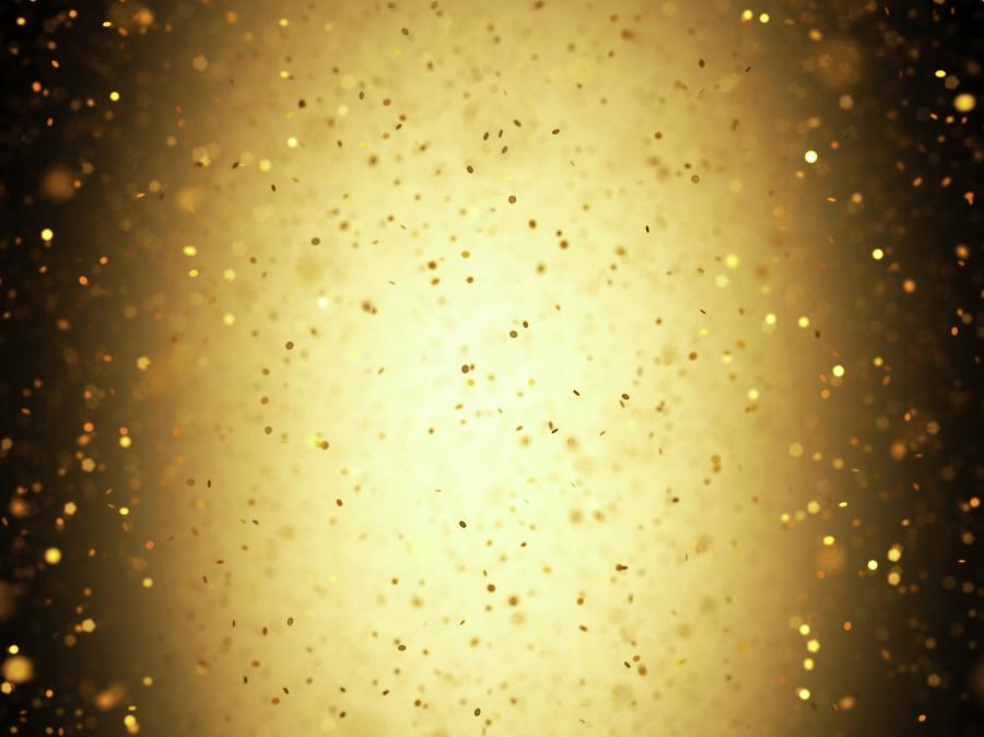 Gold Confetti by Science Photo Library