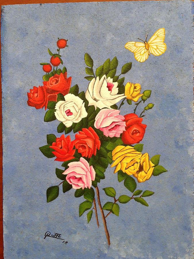 Golden Butterfly Painting by Sergio Roffe - Fine Art America