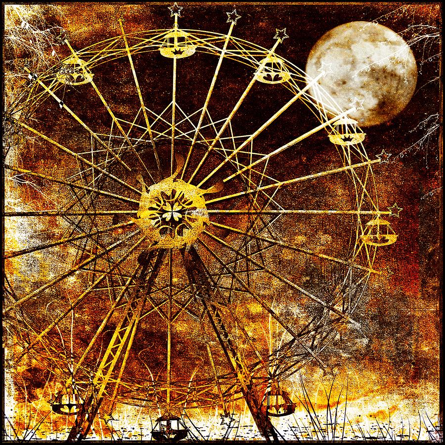 Golden Ferris Wheel Digital Art by Luigina Ware - Fine Art America