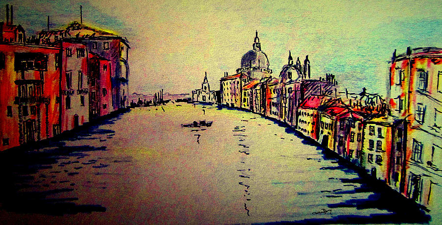 Grand Canal Sketch Digital Art by Callan Art - Fine Art America