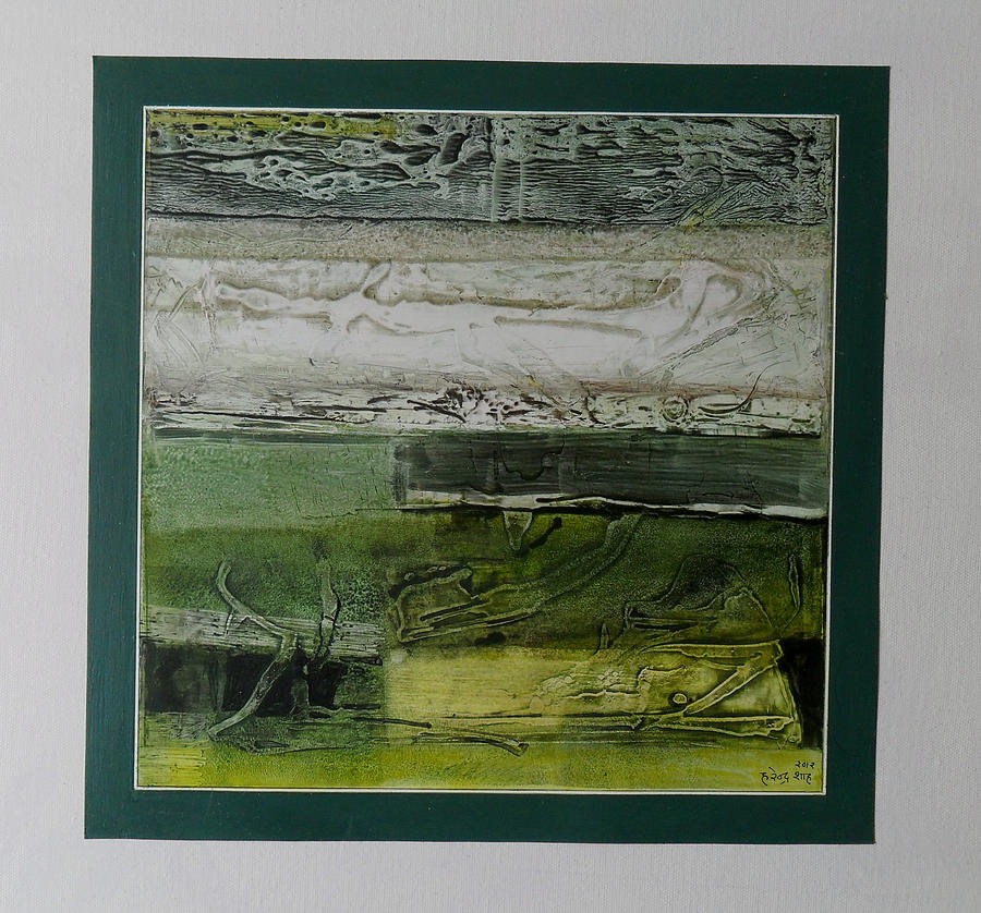 Green Abstrect Painting by Harendra Shah - Fine Art America