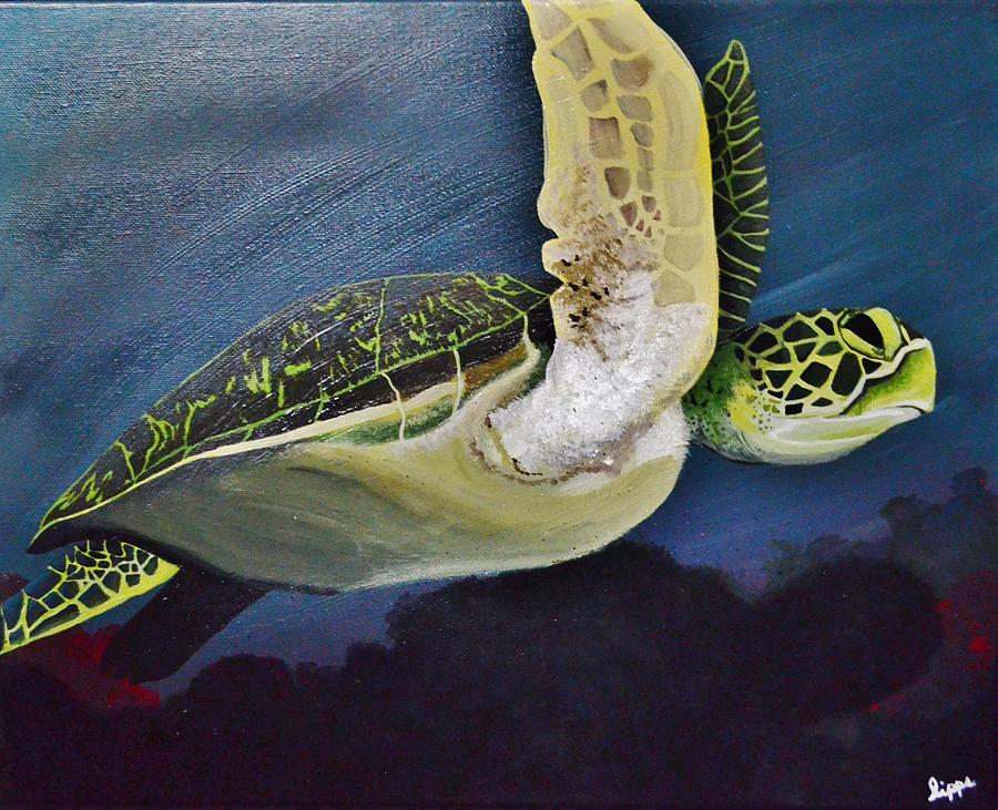 Green Turtle Painting by Hilary Pilzer - Fine Art America