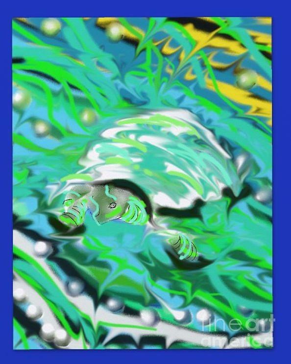Gurtle the Turtle Digital Art by Sheila Lubeski - Pixels