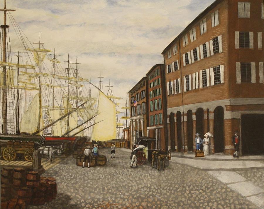 Boston Harbor Painting by Larry E Lamb - Fine Art America