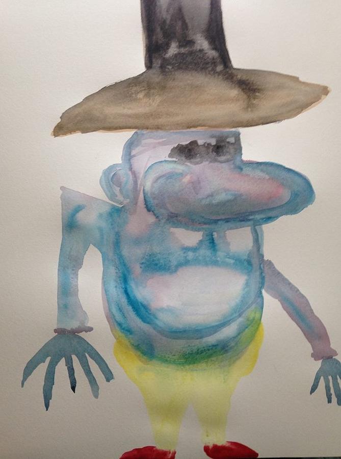 Hat man Painting by Eric Davis - Fine Art America