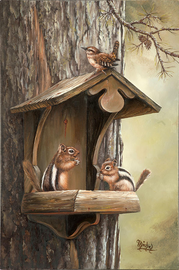 Having dinner Painting by Michael Schutte - Fine Art America