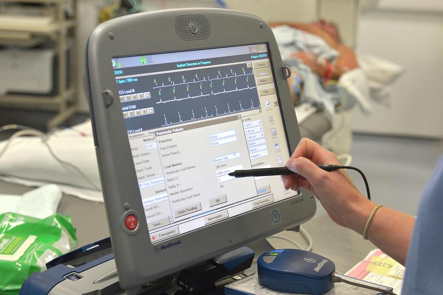 Heart And Pacemaker Monitoring System Photograph by Dr P. Marazzi ...