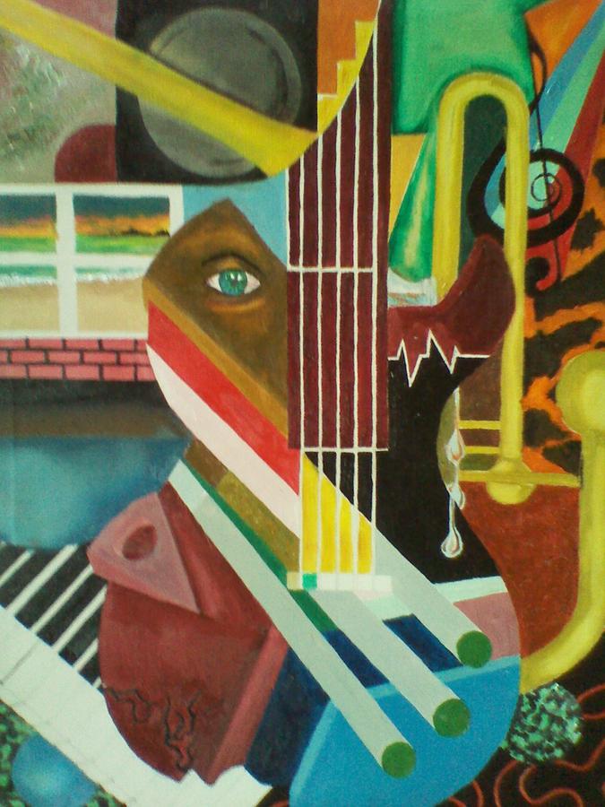 Hidden Gitar Painting by Kenneth Blane - Fine Art America