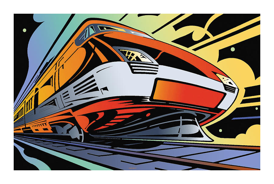 High Speed Train Digital Art by David Chestnutt - Fine Art America