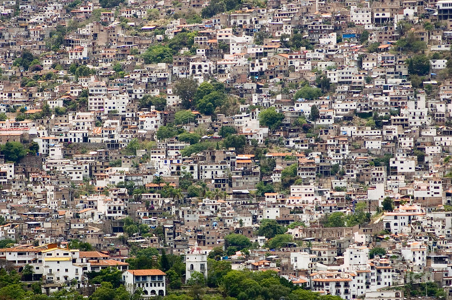 Hillside town Photograph by Oscar Gutierrez - Pixels