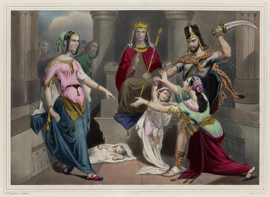 His Judgment He Has To Decide Which Drawing by Mary Evans Picture ...