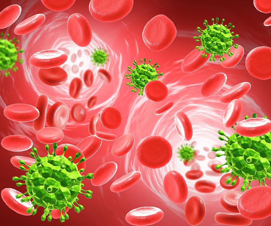 Hiv Particles by Pixologicstudio / Science Photo Library