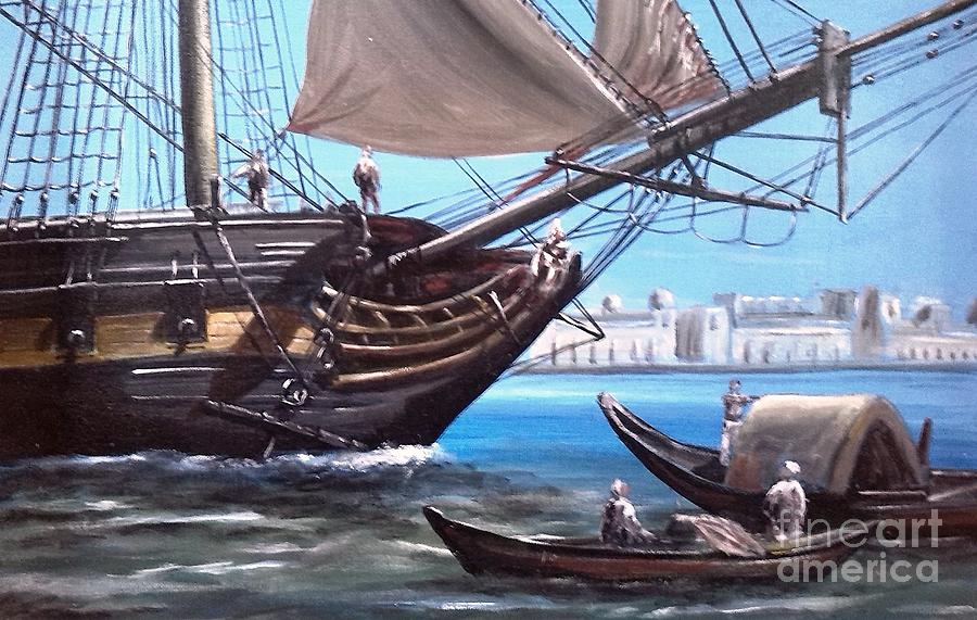 HMS Java at Cairo Painting by Richard John Holden RA - Fine Art America