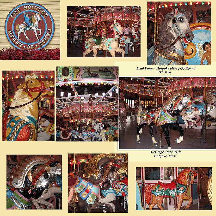 Holyoke Carousel Collage Photograph by Barbara McDevitt - Fine Art America