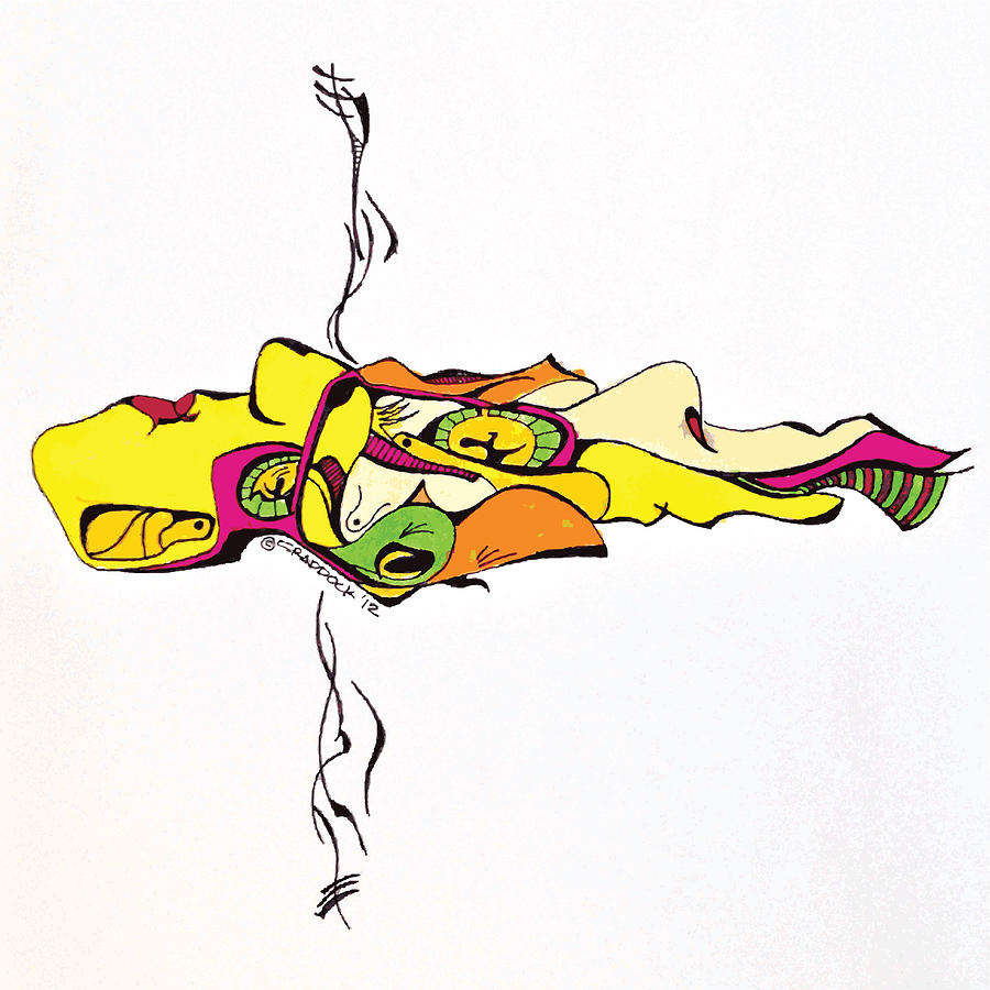 Horizontal Cross Drawing by Phil Craddock - Fine Art America