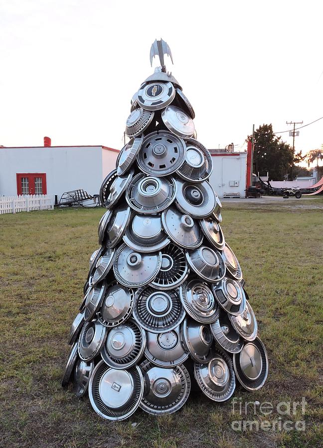 Hubcap Tree Photograph by Beth Williams - Fine Art America
