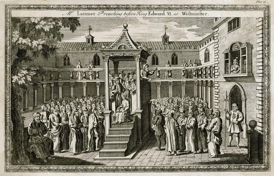 Hugh Latimer Bishop Of Worcester, Burnt Drawing by Mary Evans Picture ...