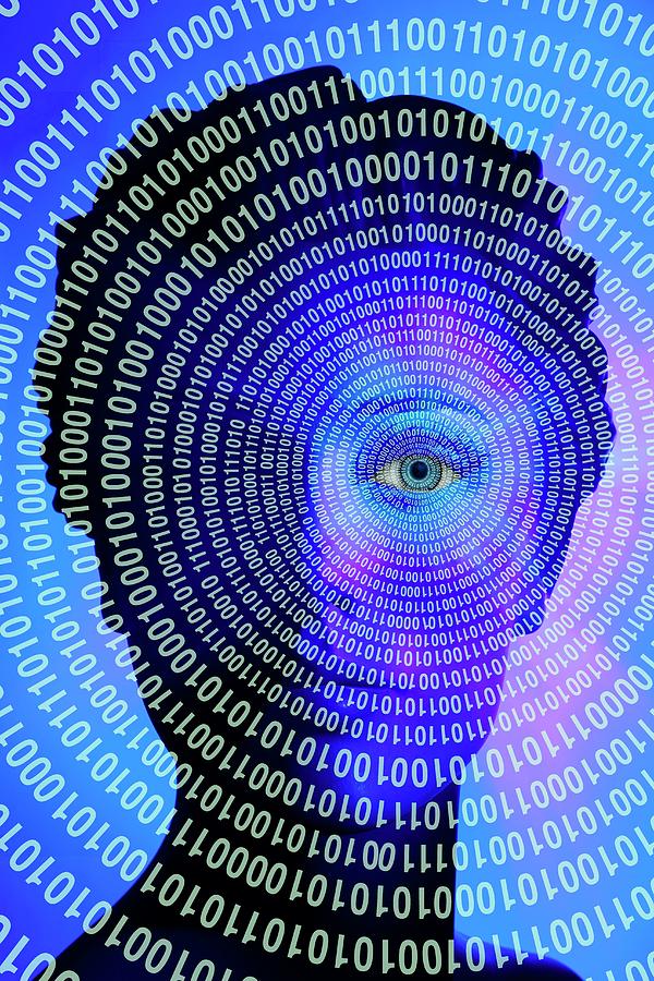 Human Eye With Binary Code by Science Photo Library