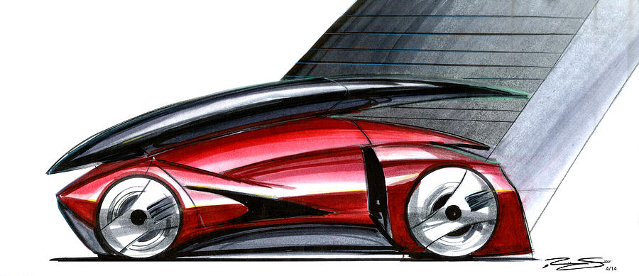 Hyper Van Drawing by Ritwick Sarkar - Fine Art America